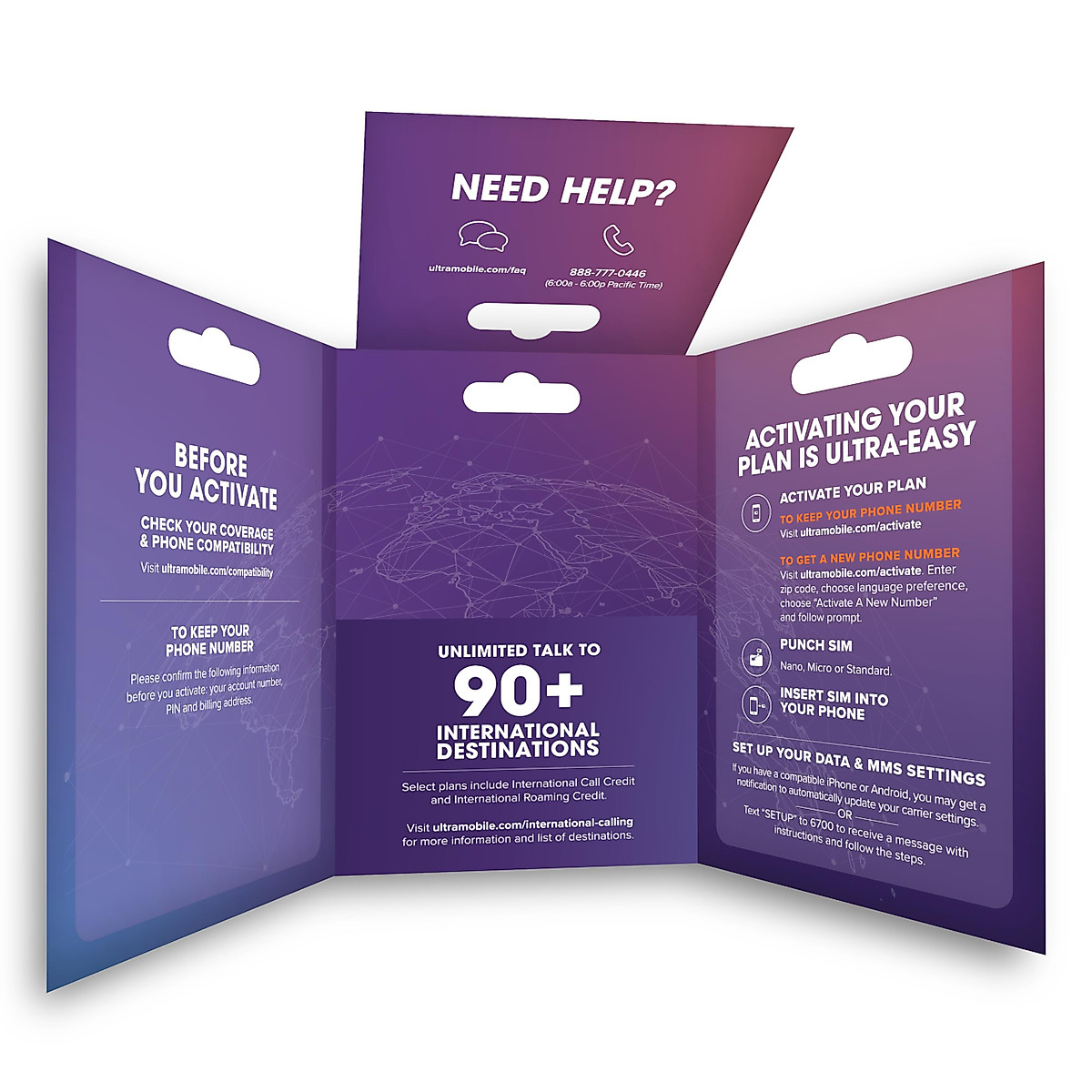 $19/mo. Ultra Mobile Prepaid Phone Plan with Unlimited Talk, Text and 3GB of 5G • 4G LTE Data (SIM Card Kit)