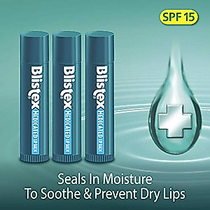 Blistex Medicated Lip Balm, 0.15 Ounce, Pack of 3 – Prevent Dryness & Chapping, SPF 15 Sun Protection, Seals in Moisture, Hydrating Lip Balm, Easy Glide Formula for Full Coverage