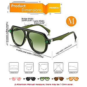 FEISEDY Vintage 70s Aviator Sunglasses Men Women Classic Retro Trendy Large Frame UV400 Sun Glasses B0030
