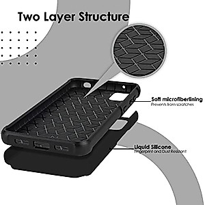HRWireless Compatible for Alcatel TCL 30z, TCL 30LE, TCL T602DL Heavy Duty Dual-Layer Phone Case, Premium Tough Strong ShockproofSeries Minimalistic Design for Accidental Drops