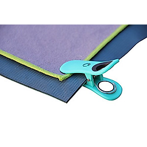 Beach Towel Clips for Pool Chairs, Beach Chairs and Cruise Ship are Vacation Essentials - 3” No Rust Stainless Steel, Premium Durability and Unmatched Quality Keeps Towel From Blowing Away (Turquoise)