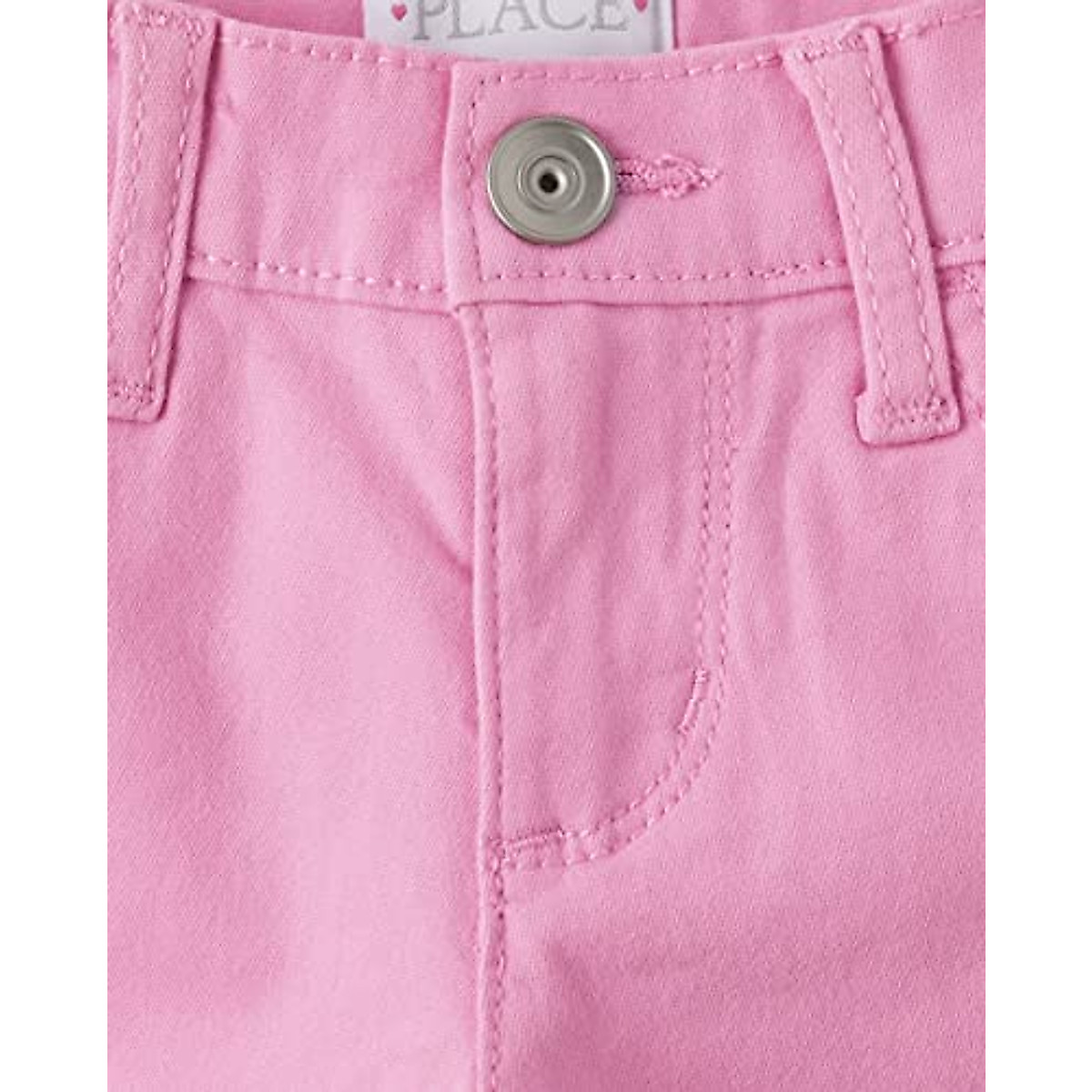 The Children's Place Girls' Solid Skimmer Shorts 2-Pack, Pink/Black, 6