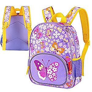 Daaupus 12-Inch girl preschool backpack,Kids Backpack for Boys & Girls, Perfect for Daycare and Preschool, Unique design print backpack for school and travel