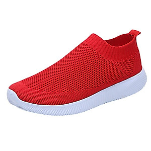 ZHOUXINGB Shoes for Women, Low Heel Dress Shoes for Women Diamond Sandals Sexy Dress Shoes Size 6 Shoes Leather Flats Trendy Strappy Heels for Women Red