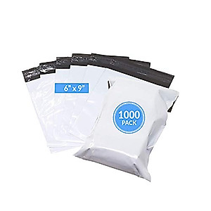 Reli. Poly Mailers 6x9 | 1000 Pcs Bulk | Small Mailing Envelopes/Shipping Bags | White Packaging Bags for Shipping | Non-Padded Poly Mailers | Self Sealing Mailing Bags for Small Items, Bulk (White)