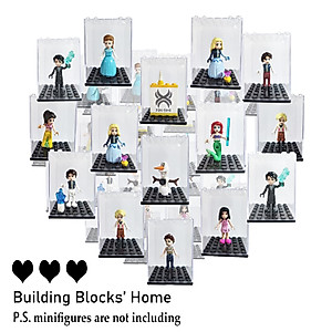 Minifigures Display Case, Acrylic Building Block Display Box, Action Figure Toys Storage for Lego Minifigure, Fit for Lego Lovers(12PCS)