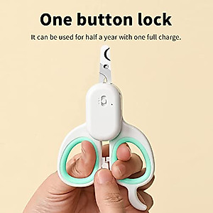 PAKEWAY Pet Nail Clipper with LED & -U-V Light, Cat Claw Trimmer with Ultra Bright LED Light for Nail Bloodline to Avoid Over Cutting, Sharp Angled Blade Grooming Tool for Dog Cat Rabbit Small Animals