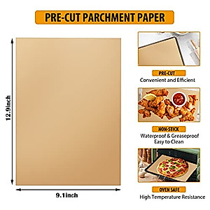 200 Pcs Parchment Paper Sheets 9 x 13 Inches, Precut Parchment Paper for Baking, Air Fryer Disposable Paper Liner, HOFHTD Non-Stick Cooking Papers for Grilling, Frying, Steaming