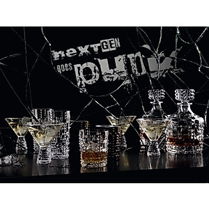 Nachtmann Punk Collection Cocktail Coupe Glasses, Set of 2, Studded Textured Crystal Glass Stem, Perfect for Drinking Champagne, Sweet Wine, Martini, and Cosmopolitan