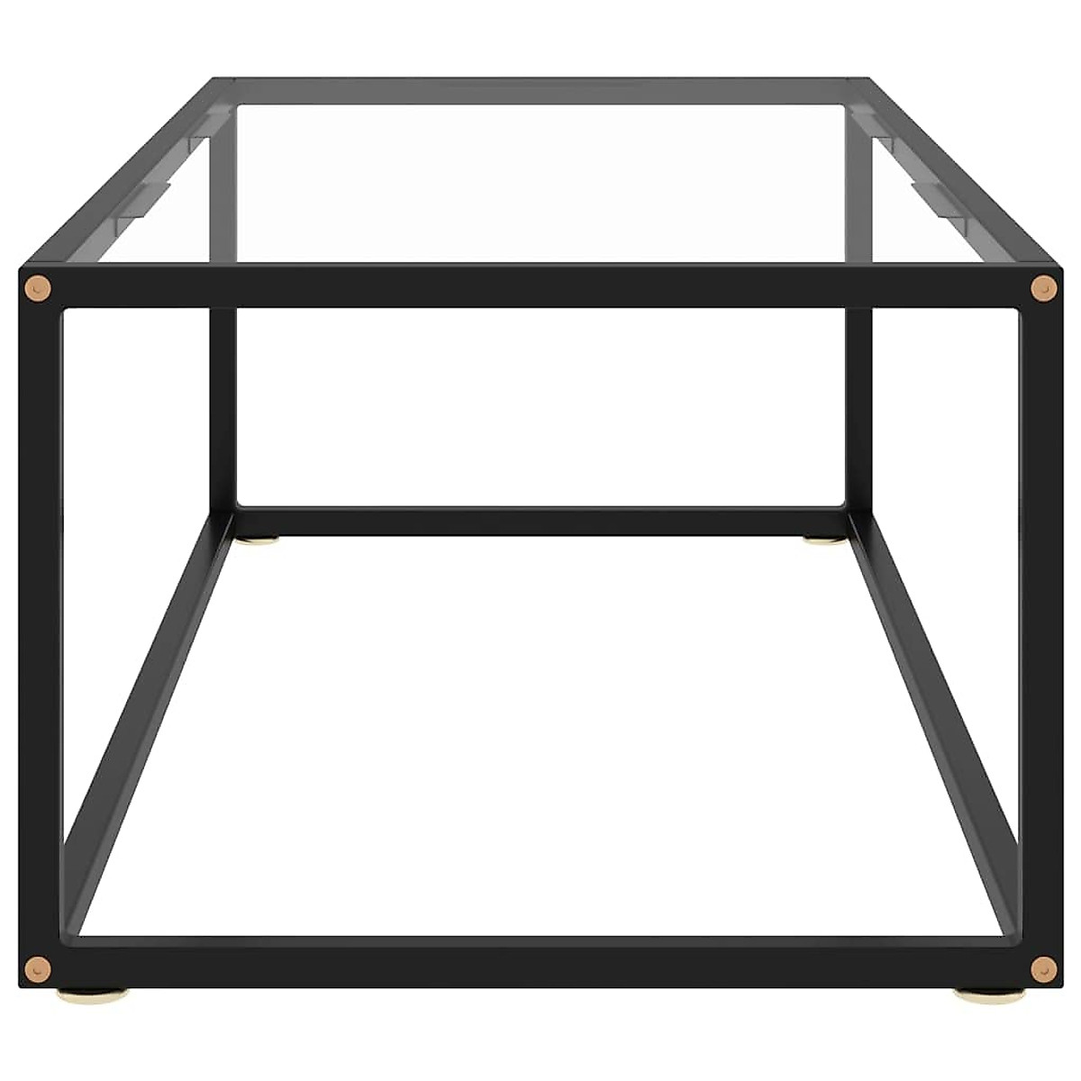 QJBSAVVA Coffee Table Black with Tempered Glass 39.4"x19.7"x13.8",Bedside Tables Side Tables End Tables Entrance Tables Suitable for Meeting Rooms, Reception Rooms, Offices