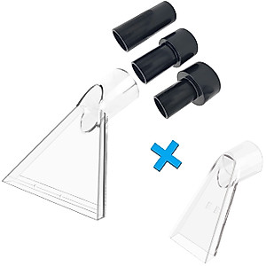 Happy Tree Universal Fits All Shop Vacs with 2-1/2"& 1-7/8" & 1-1/4" Adapters Large 7-1/2"& Small 3-1/2" Clear Head for Upholstery/Carpet Cleaning, Shop Vac Extractor Attachment