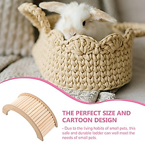 Ipetboom Hamster Toy Bridge Rat Ladder Toys Gerbil Toys Hamster Climbing Ladder Chicken Coop Ramp Hamster Cage Ladder Rat Ladders Chinchilla Bridge for Cage Decor Hamster Bridge Rabbit Ramp