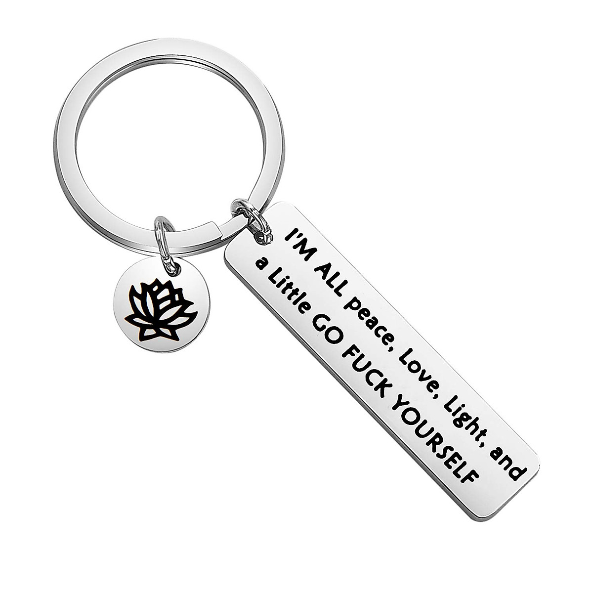 TGBJE I’m All Peace Love Light Yoga Gift Friend Gift Vulgar Gift Yoga Mandala Gift Yoga Coach Gift (Peace Love Light)