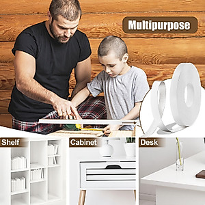 GZDUCK Melamine Edge Banding, 3/4 inch x 25ft White Edge Banding with Hot Melt Adhesive Pre-glued Cabinet Edge Banding Flexible White Veneer Edging for Plywood Furniture Table