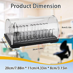 faruijie Dental Orthodontic Ligature Wires Organizer - Preformed Round Metal Ligature Ties Holder Acrylic Case with Cover for Dental Clinic Arrange and Store