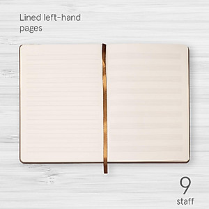 ACE Music Notebook | Leather Hardcover | Songwriting Journal | Staff Paper Notebook (Premium)