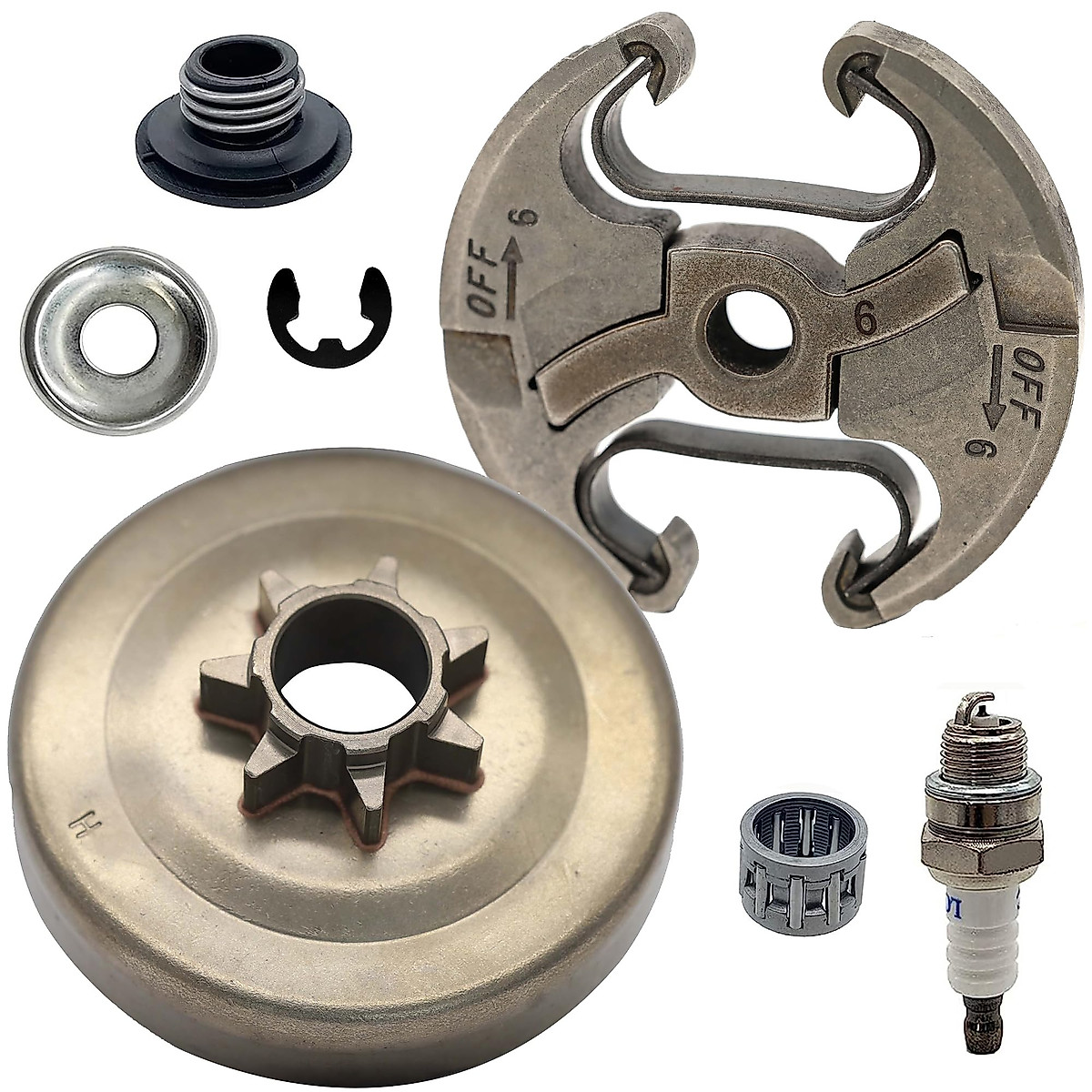 FJSaDobo Spur Sprocket Drum Clutch Assembly .325 Pitch 7 T for Husqvarna 340 345 350 445 445E 450 450E Jonsered 2145 and 2150 McCulloch PM5000 Chain Saw