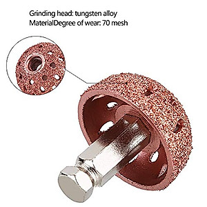 Tire Buffing Wheel, Acouto 38mm 70 Grid Tire Buffer Wheel Abrasiveness Coarse Buffing Wheel with Linking Rod Tire Patching Buffer Tool Tire Repair Patch Tools