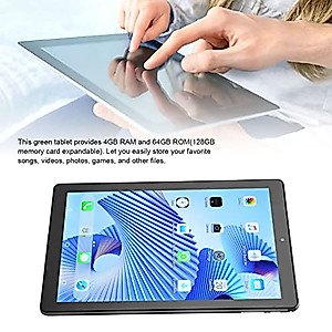 Naroote 10.1 Inch Tablet, 1920x1200 HD 4GB RAM 64GB ROM 2MP Front 5MP Rear Tablet PC 100-240V for Study for Android 10 (US Plug)