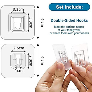 5pcs Double-Sided Adhesive Wall Hook on Hangers Stickers Hooks Wall Mount Self Adhesive Hook in The Bathroom for