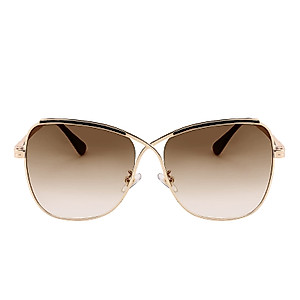 FEISEDY Womens Aviator Sunglasses Oversized Butterfly X Shape Design Cateye Cute Lady Sunglasses B2738