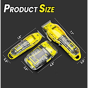 DSP Hair Clipper, Trimmer, Beard Shaver Kit for Men Professional Barber Set for Hair and Beard Cutting Zero Gap T-Blade Beard Trimmer, Rechargeable Bald Fade Clippers with LED Display (Yellow)