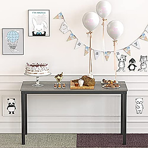 Teraves Computer Desk/Dining Table Office Desk Sturdy Writing Workstation for Home Office (39.37“, Black Oak)