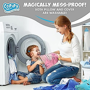 CoPiPa Toddler Pillow & Pillowcase Soft Plush Hypoallergenic 13 x 18 Inches Kids Decorative Shark Washable Bed Pillow for Sleeping, for Girls & Boys, Almohada para Niños Pequeños