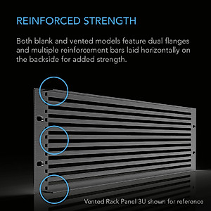 AC Infinity Rack Panel Accessory Blank 2U Space for 19" Rackmount, Premium Aluminum Build and Anodized Finish