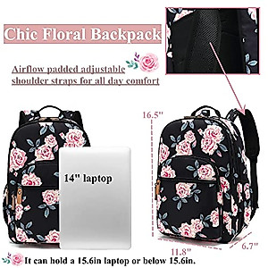 Leaper Water-resistant Cute Mermaid Laptop Backpack Travel Bag College Backpack Satchel Light Pink
