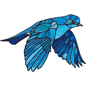 Blue Bird Birds Animal Vinyl Kids Cartoons Cartoon Decor Decal for Girls Boys Kids Room Bedroom Nursery House Fun Home Decor Stickers Wall Art Vinyl Decoration (8x10 inch)