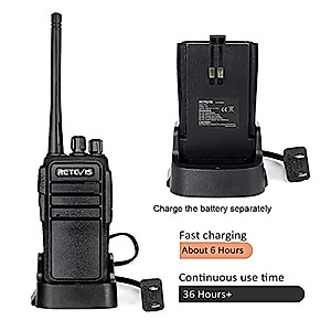 Case of 10,Retevis RT21 Updated 3000mAh 2 Way Radio Rechargeable, Heavy Duty Two Way Radio Long Range, 16CH VOX Handfree Adults Walkie Talkies for Business Retail Contractor Agriculture