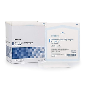 Mckesson Sponge Dressing Medi-Pak Performance Cotton Gauze 8-Ply 4 X 4" Square (#16-4248, Sold Per Box)