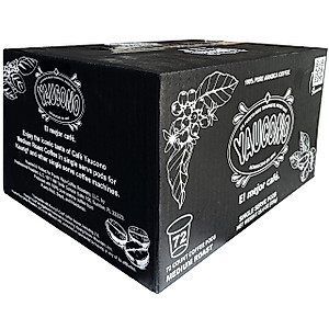 Yaucono Ground Medium Roast Arabica Coffee Single-Serve Pods, 72 Count, Compatible with Keurig K Cup Brewers