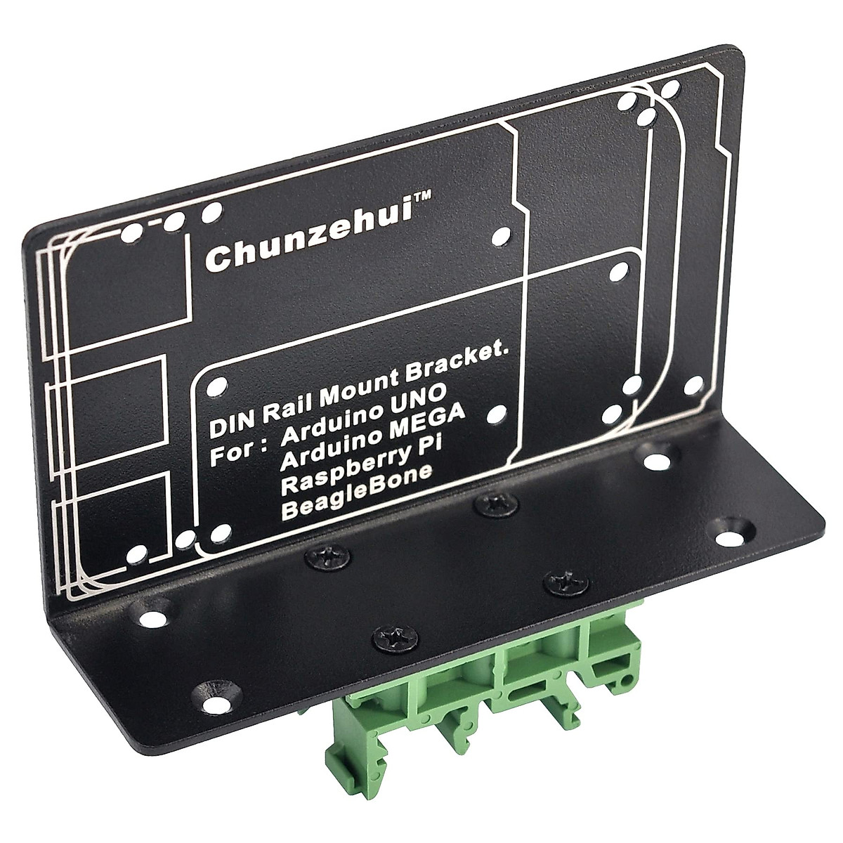 DIN Rail Mount Bracket for Raspberry Pi 1A+ 1B+ 2B 3B 3B+ 4B Zero, UNO Mega-2560 BeagleBone Black