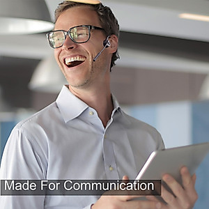 MASTJUST Bone Conduction Headphones with Mic Bluetooth 5.2 Open Ear Headphones with Boom Mic Wireless Headset Waterproof Earphones Conducting Headphones, Quick Charge, Multi-point Pairing