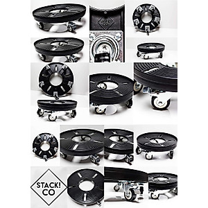 Generic Slim Keg 12"" Sturdy Dolly - Inexpensive and Easy Way to Move Sixtel and Quarter Slim Kegs and Small Heavy Pots - Great for Transporting Slim Kegs from Walk-in to Keg Fridge at Bar, Black