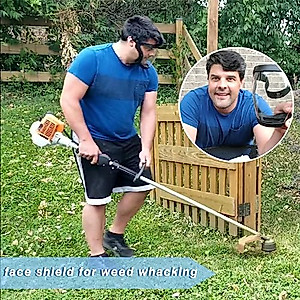 Face Shield,Anti-fog Protective Full Face Shield,Super Protective Face Shield Mask for Work,Full Face Shield for Weed Whacking,Anti-Fog Face Shield for Grinding