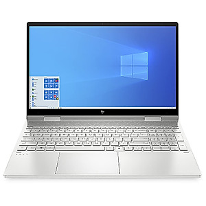 HP Envy x360 15 2-in-1 Laptop 15.6" FHD IPS Touchscreen 11th Gen Intel Quad-Core i5-1135G7 (Beats i7-10710U) 16GB RAM 512GB SSD Backlit Fingerprint HDMI USB-C B&O Win10Pro Silver + HDMI Cable
