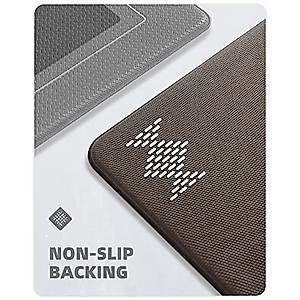 Color G Kitchen Floor Mat Runner Non Slip 17.3"x78.7", Anti Fatigue Mats for Kitchen Floor Cushioned Kitchen Mat Comfort for Standing, Grey Kitchen Mat Waterproof in Front of Sink, Stove, Laundry