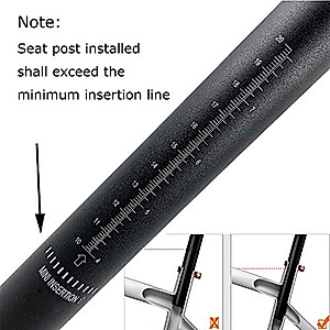 Thinvik Bike Seat Post Matte Aluminum Alloy,Length 350mm,Bicycle Seat Post Replacement for BMX MTB Road&Mountain Bike,Fixed Gear Bike Seatpost 25.4/27.2/28.6/30.4/30.8/31.6mm-27.2mm