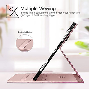 Fintie Folio Case for iPad Pro 12.9" 6th Generation 2022, Multi-Angle Smart Stand Cover w/Pencil Holder & Pocket, Also Fit iPad Pro 12.9 2021 5th & 2020 4th & 2018 3rd Gen, Dreamy Marble