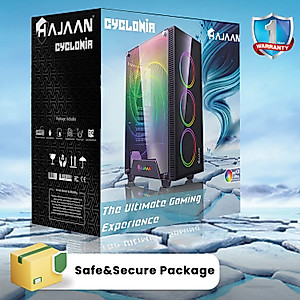 HAJAAN Breeze Gaming Desktop Tower PC - Intel Core i3-10100F Processor, GeForce GT 1030 2GB GDDR5, 16GB DDR4 RAM, 512GB SSD, Windows 11 Pro - New