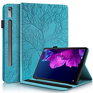 TIPOYOROO Case for Lenovo Tab P11 Pro 2nd Gen/Pad Pro 2022 11.2 inch (TB-138FC/TB-132FU) PU Leather Cover Flip Stand Shell with Card Holder for Lenovo Tab P11 Pro 11.2" 2022 Android Tablet-Turquoise