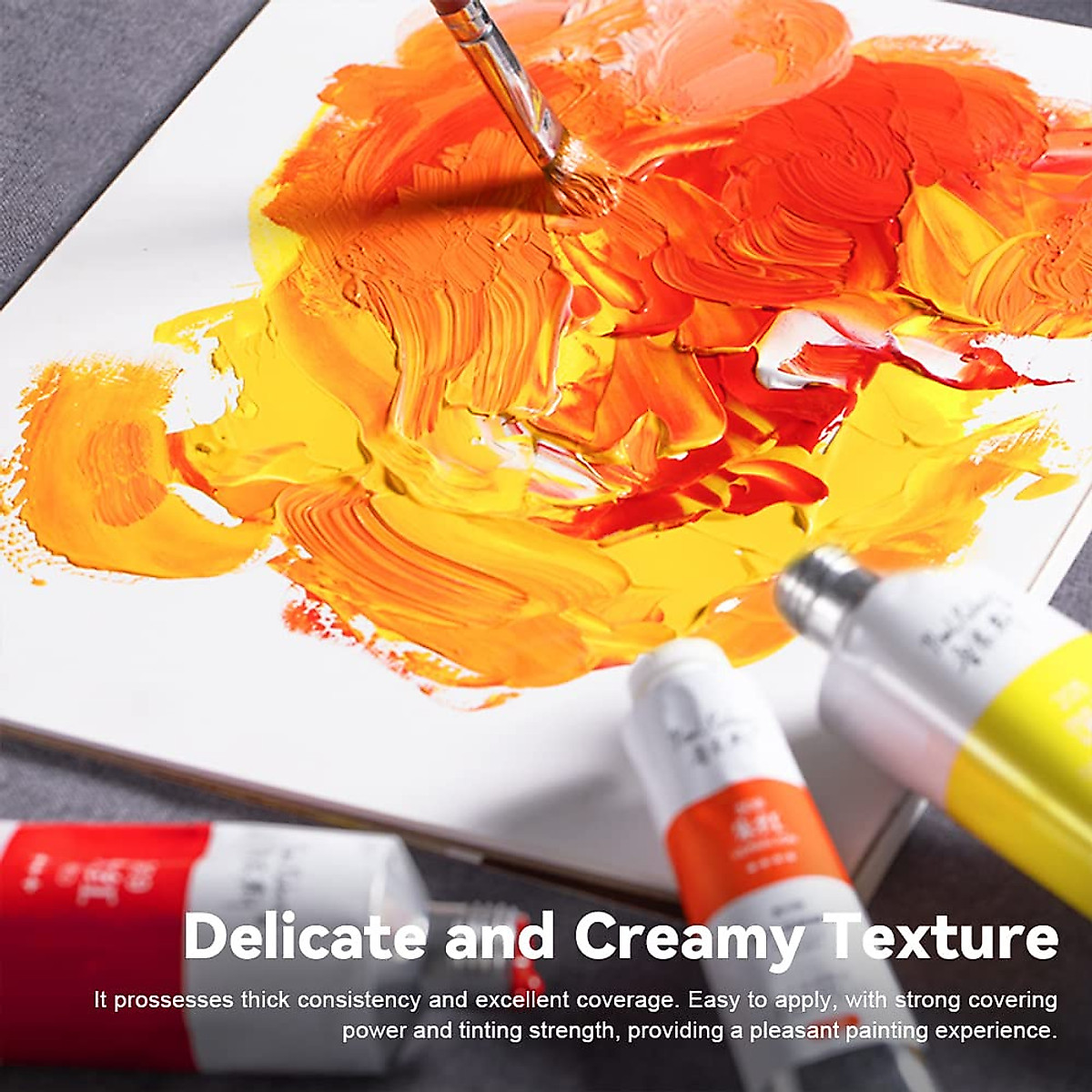 Paul Rubens Oil Paint, 20 Bright Oil Colors with High Saturation, 50ml Large Capacity Tubes, Faster Drying Time with Creamy Texture and Consistency for Artists, Students, Beginners