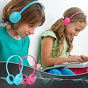 Flutesan 30 Pack Wired Headphones, Adjustable On Ear Headphones, Kids Headphones with Stereo, Children Headphones Earbuds for Kids, Boys, Girls, Schools, Laptop, Travel, Plane, Tablet (Mixed Colors)