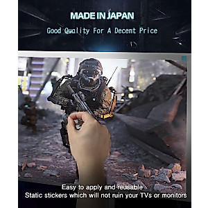 Reusable Transparent Aim Sight Assist Decals - FastScope TV or Monitor Decal for FPS Video Games for PC, Switch, Xbox & Playstation (22pcs in 3 Colors 7 Designs)