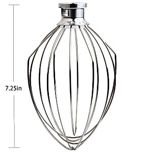 K5AWW Replacement Wire Whip for 5 Quart Lift Bowl 6-Wire Whip Attachment