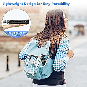 Torjim Phone Tripod, Mini Cell Phone Tripod with Wireless Remote Control & Phone Holder, 360°Rotation Flexible Travel Tripod for Smartphone, DSLR Camera