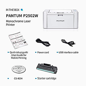 Pantum Laser Wireless Printer Black and White Mobile Printing P2502W, PB-211 Toner Cartridge Standard Yield 1500 Pages